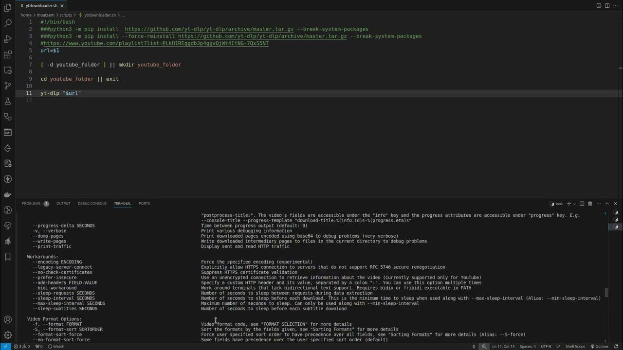 Bash script convert YouTube playlist to single Video #27 - YouTube