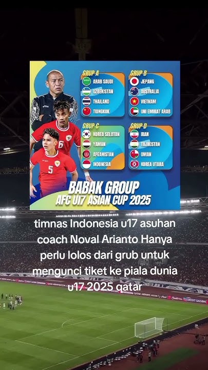 timnas Indonesia U17 hanya perlu lolos dari grup untuk mengunci tiket ke piala dunia u17 2025# ...