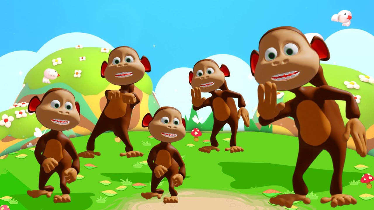 Five Little Monkeys Jumping on the Bed & 5 little speckled frogs - YouTube