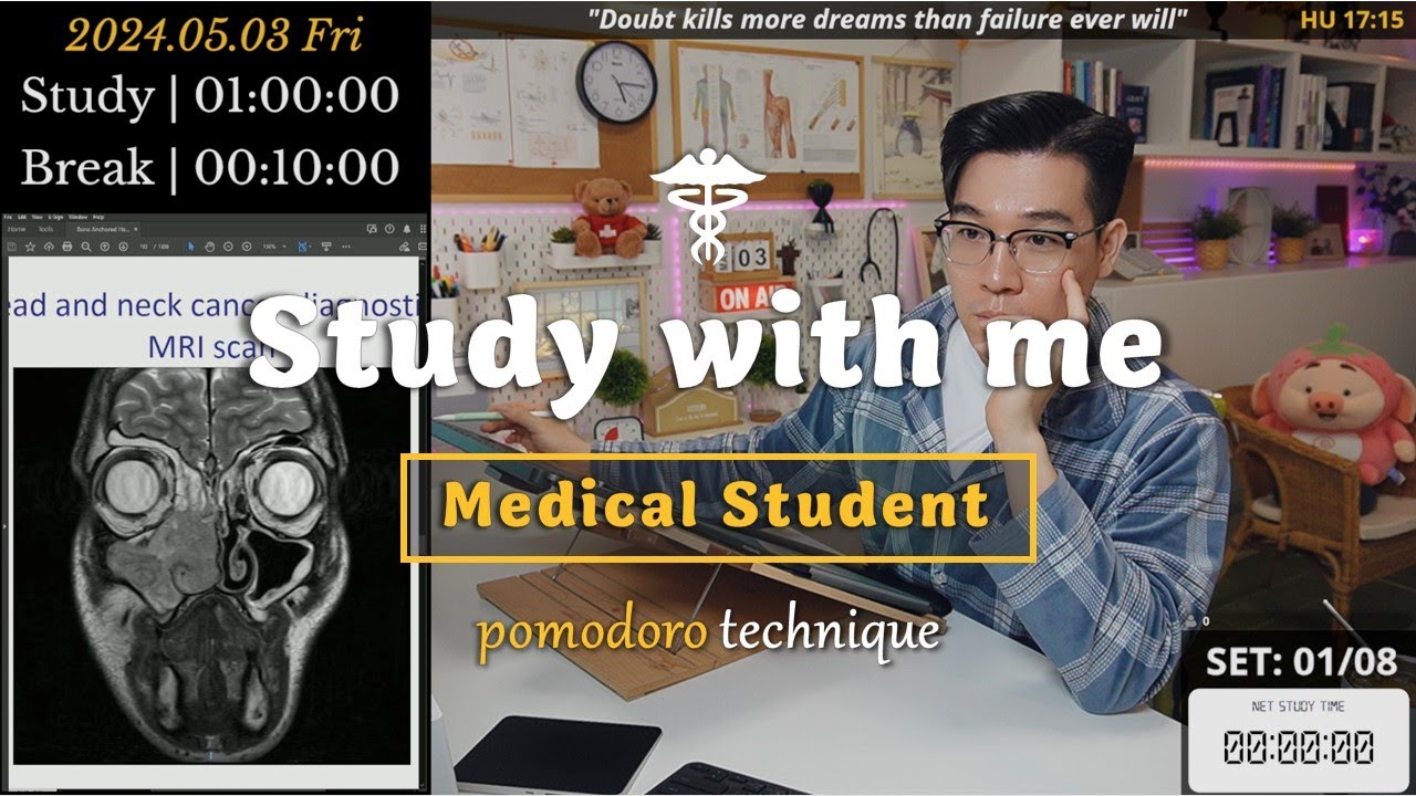 (24.05.03.FRI) Study with me 👨🏻‍⚕️| 8 Hrs | Pomodoro Timer | 🔥ASMR ...