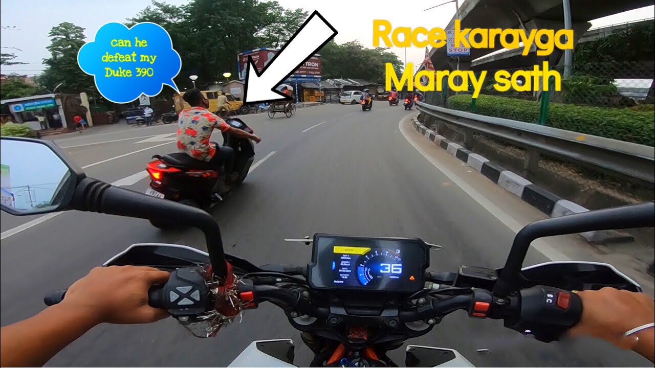 Squids want to race with Duke 390 😍 | rash riding | Chapri rider - YouTube