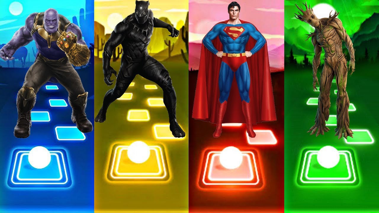 Telis Hop EDM Rush - Thanos vs Black Panther vs Superman vs Groot - YouTube