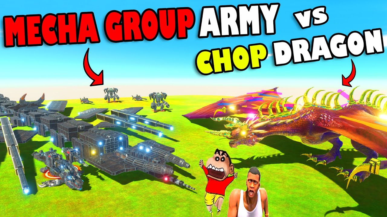 MECHA GROUP ARMY vs CHOP DRAGON & CHOP CASTLE SHINCHAN in ANIMAL REVOLT ...