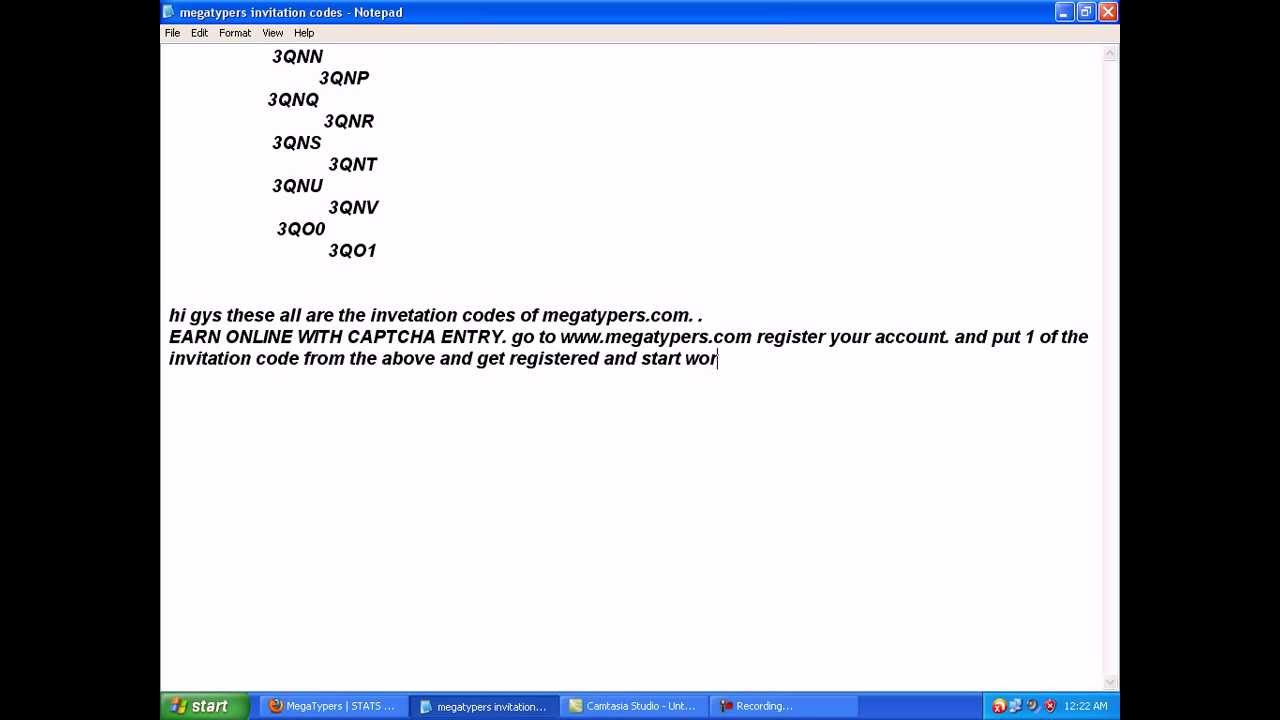 megatypers invitation codes - earn money online - YouTube