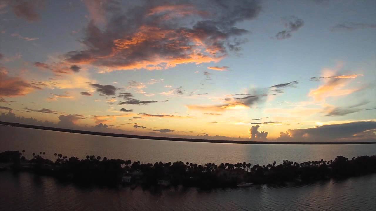 South Merritt Island Sunset over Mathers Bridge - YouTube