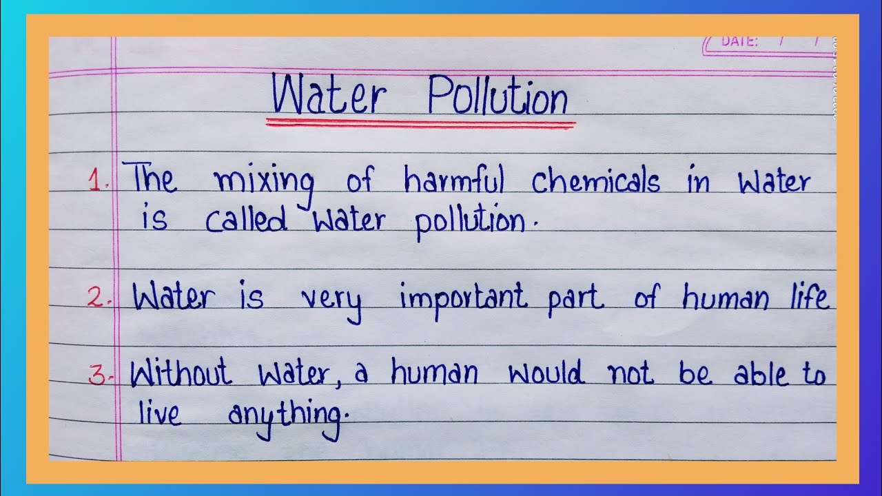 10 lines on water pollution | 10 lines essay on water pollution in ...