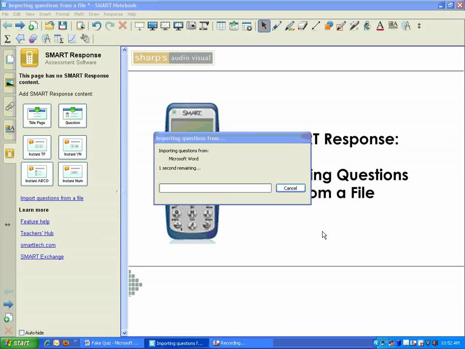 SMART Response - Importing Questions from a File.wmv - YouTube