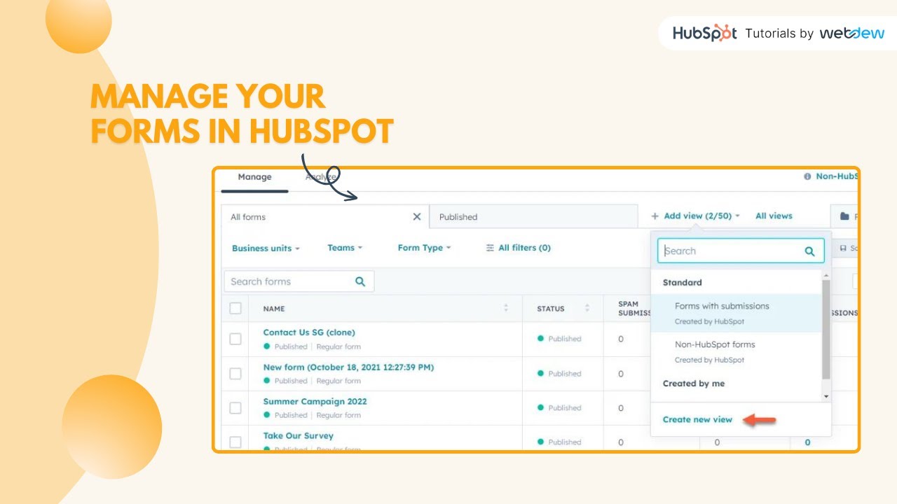 How to manage your forms in HubSpot - YouTube