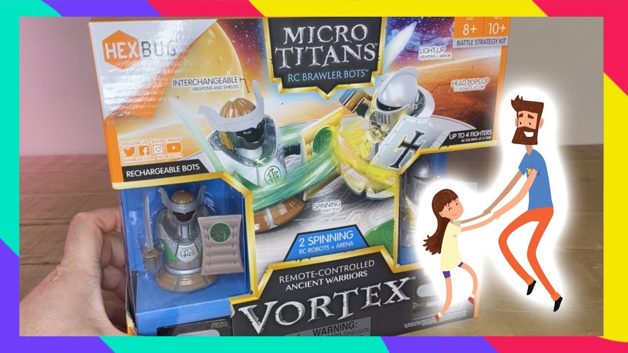 HexBug Micro Titans Robot Battles - Daddy Daughter Play - YouTube