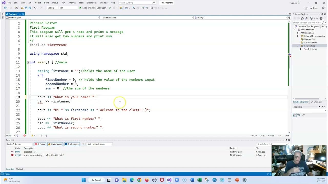 COP 1334 First Assignment - YouTube