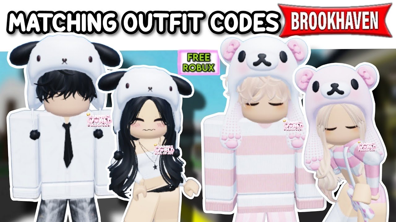 GIRL AND BOY MATCHING OUTFIT CODES FOR BROOKHAVEN RP, BERRY AVENUE AND ...