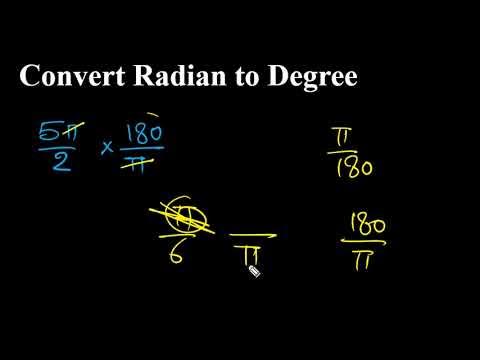 Convert Degree to Radian and Radian to Degree - YouTube
