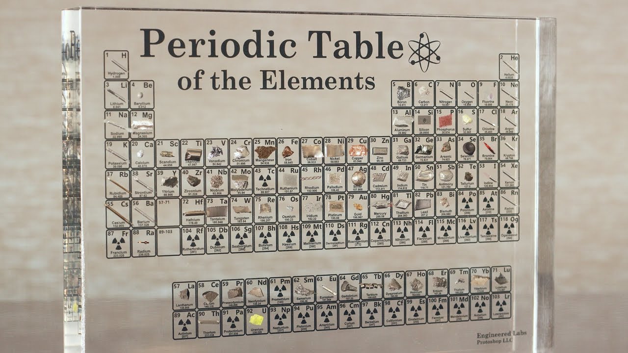The Periodic Table of Elements (set in resin) - YouTube
