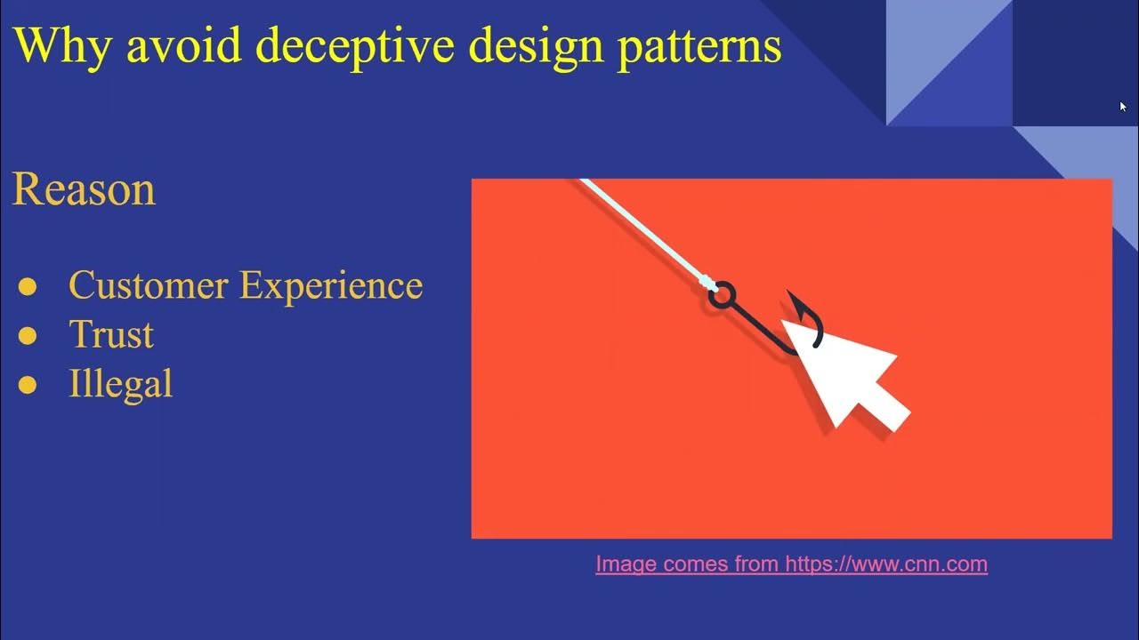 Deceptive design patterns - YouTube