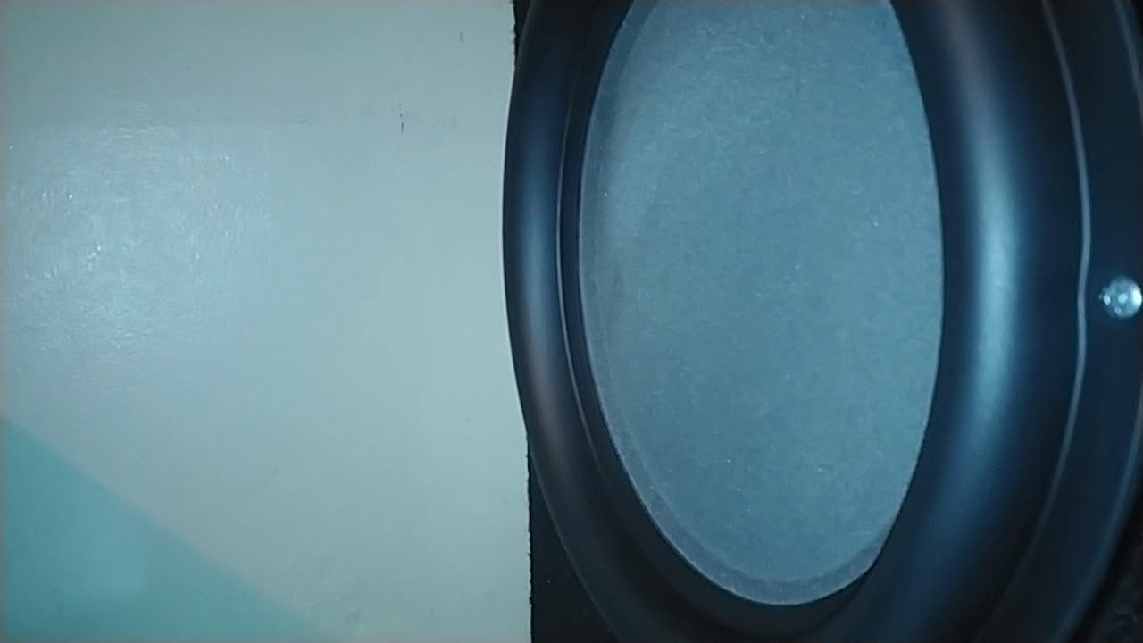 Peerless by Tymphany STW-350F ported subwoofer excursion - YouTube