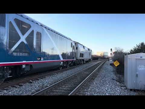 AMTRAK P42 132 & ALC-42 340 Leading 29 at Rockville (FILMED WITH NEW TRIPOD 85 INCH) - YouTube