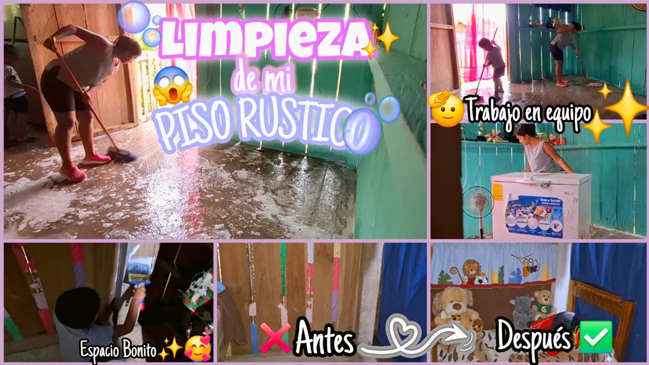 LAVANDO MI PISO RUSTICO/ESPACIO RENOVADO ️🫧 ️#amadecasa #vidareal - YouTube