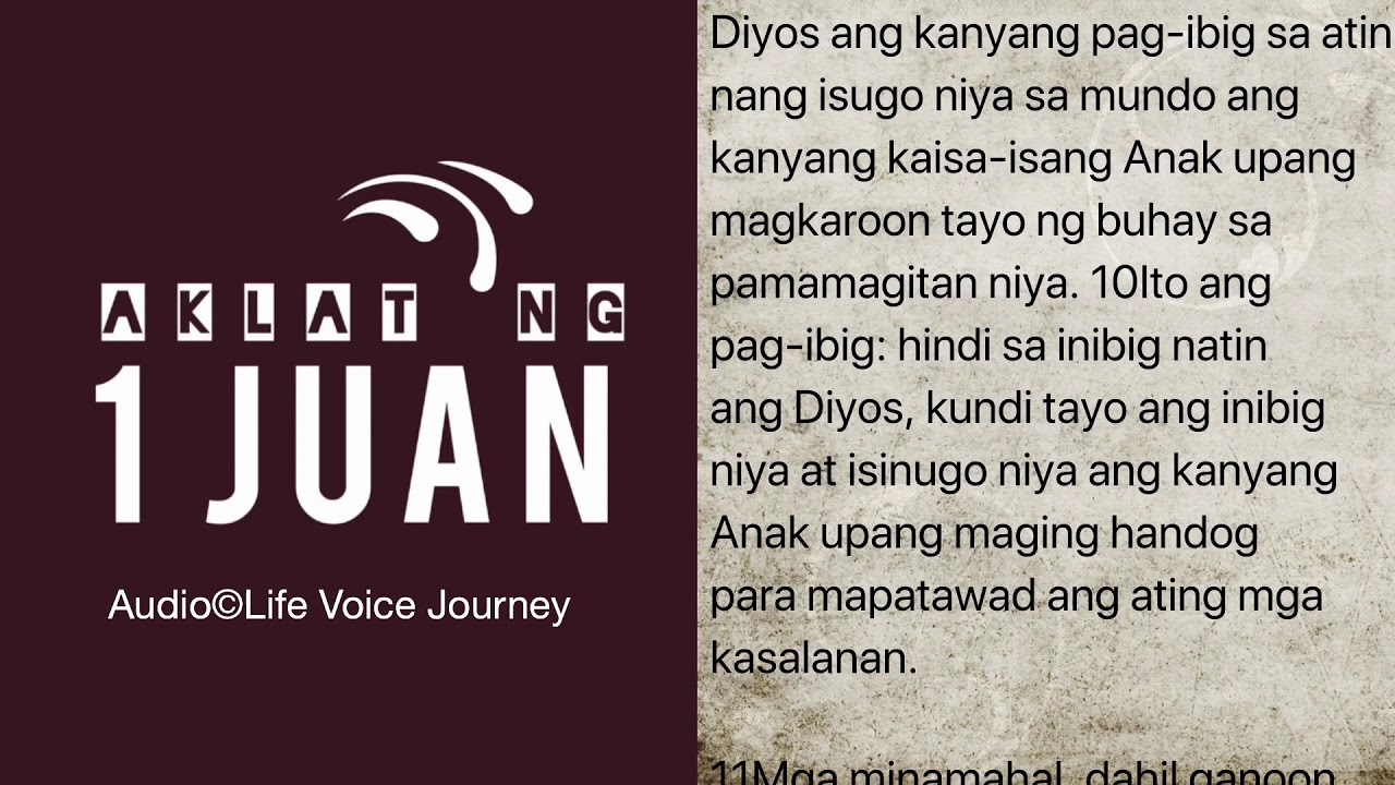 1 Juan 4 Audio Tagalog Bible YouTube 1 Juan 4 Audio Tagalog Bible YouTube
