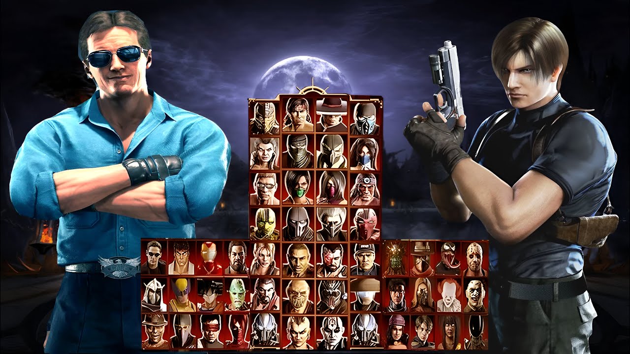 Mortal Kombat 9 Jonny Cage 1995 & Leon S Kennedy MODS EXPERT Tag Ladder ...