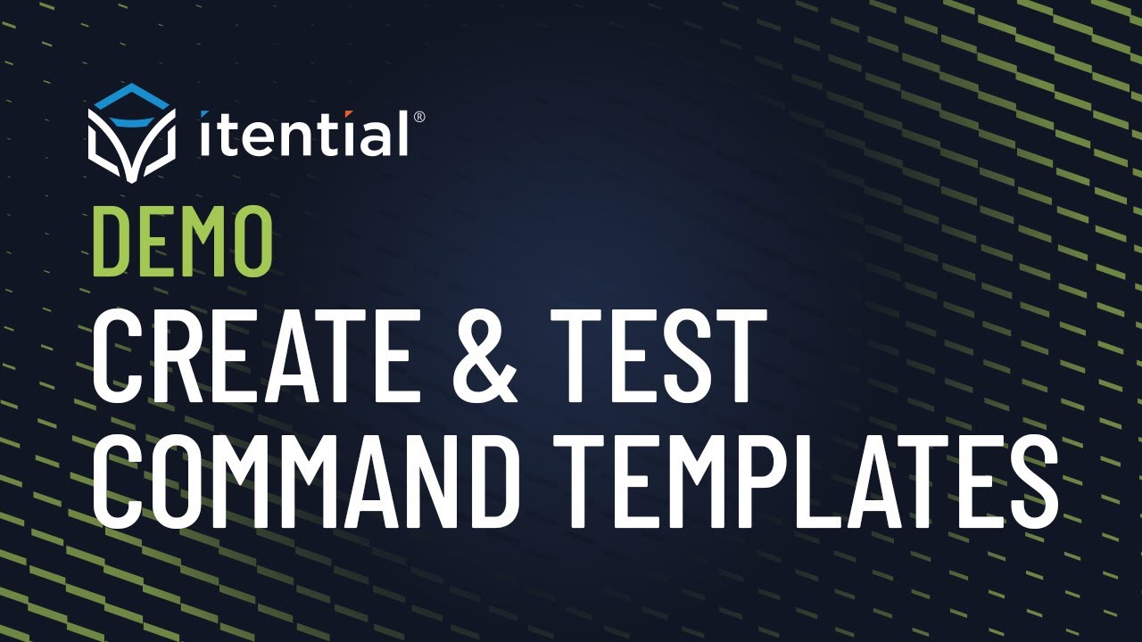 How to Create & Test a Command Template with Itential - YouTube