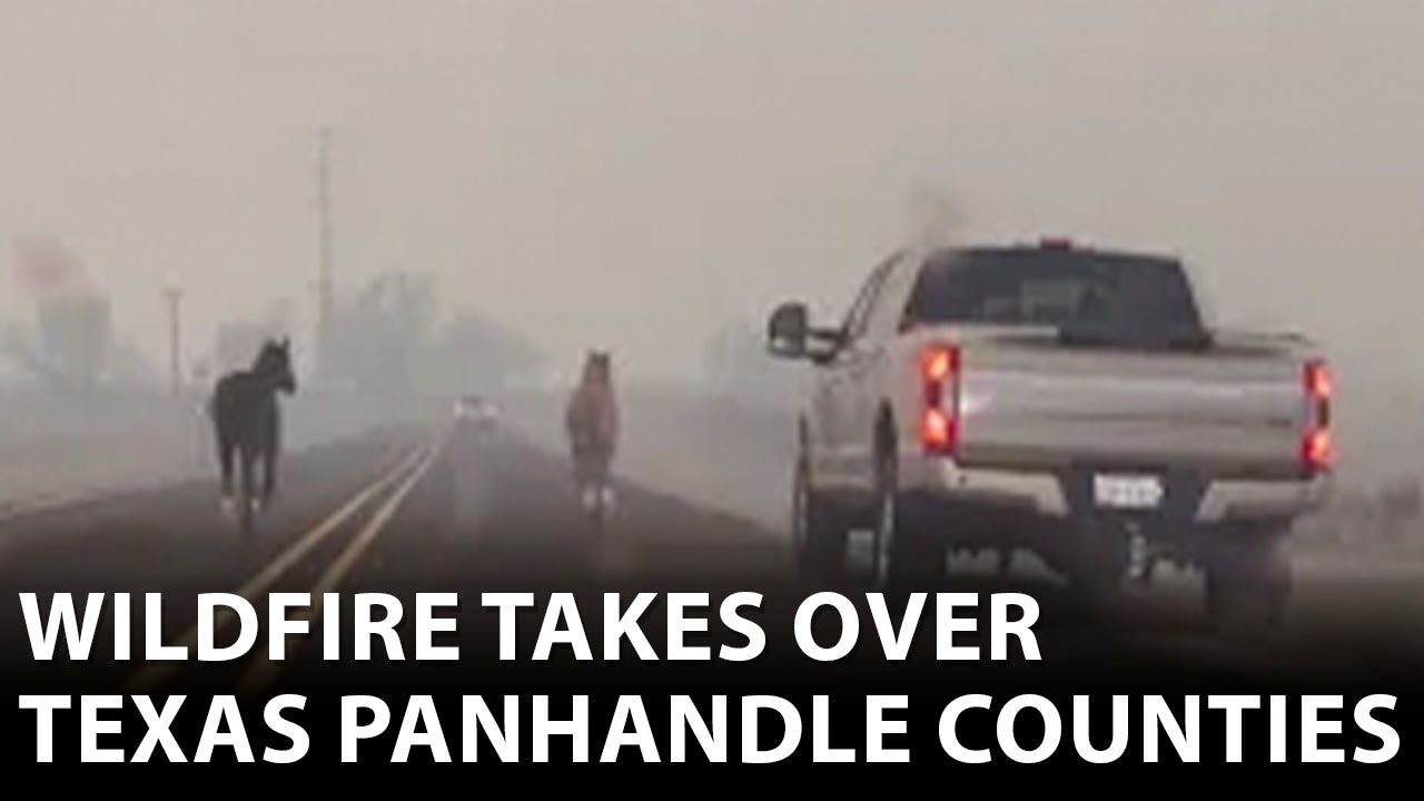 Texas Panhandle wildfires force evacuations - YouTube