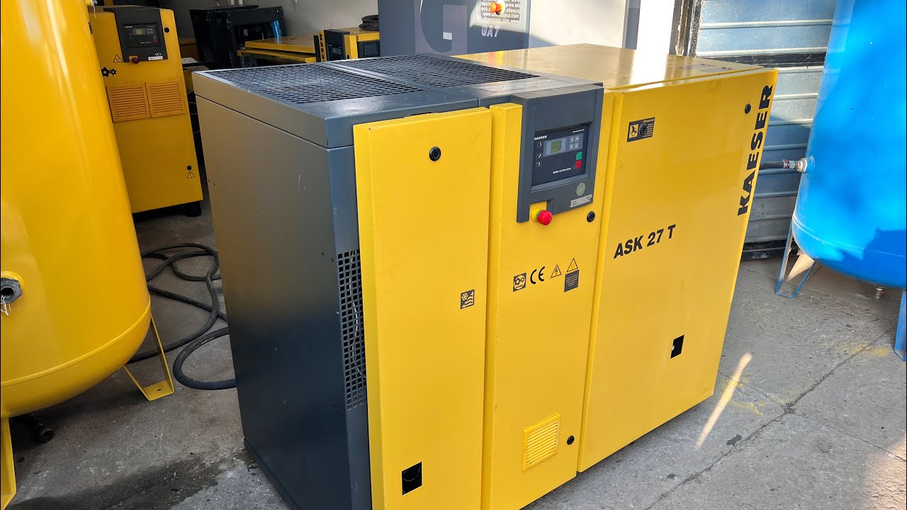 Kaeser ASK 27 T screw compressor + ABT 32 dryer - YouTube