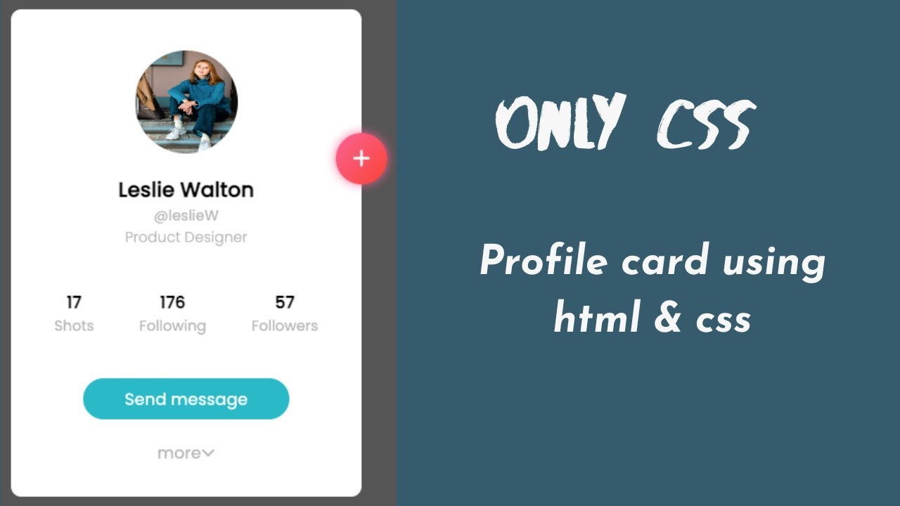 How to make a Profile card using html and css 🔥 - YouTube