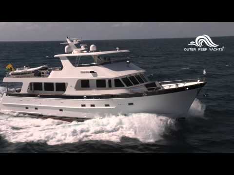 Outer Reef 80 trawler yacht cruising Florida coast - YouTube