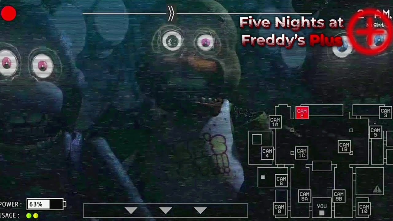 Fnaf plus (by LostPawPlay) Gameplay, 1st night - YouTube