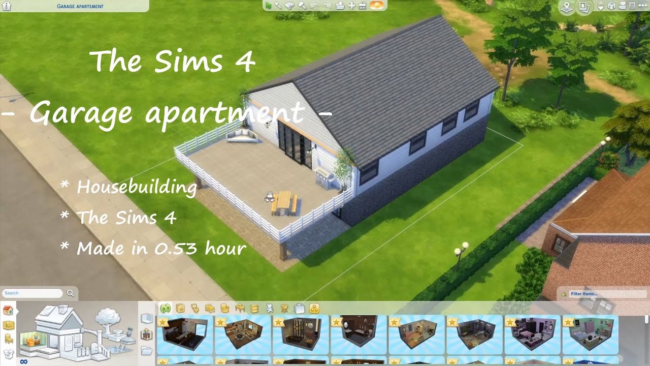 The Sims 4 - Timelapse - Garage apartment - House building - YouTube