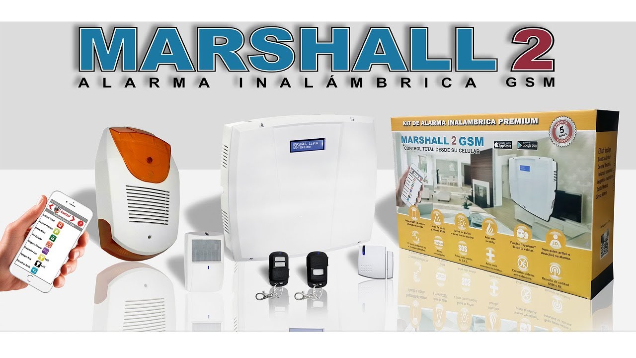 Alarma Inalambrica Marshall 2 GSM - STI - YouTube