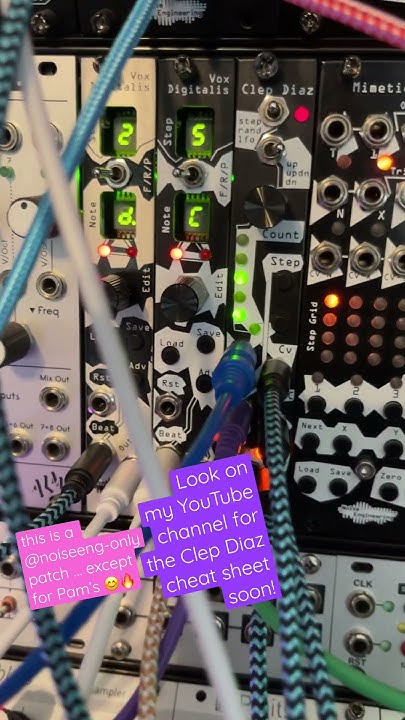 The Clep Diaz CV LFO generator module from @NoiseEngineering is amazing - cheat sheet coming ...