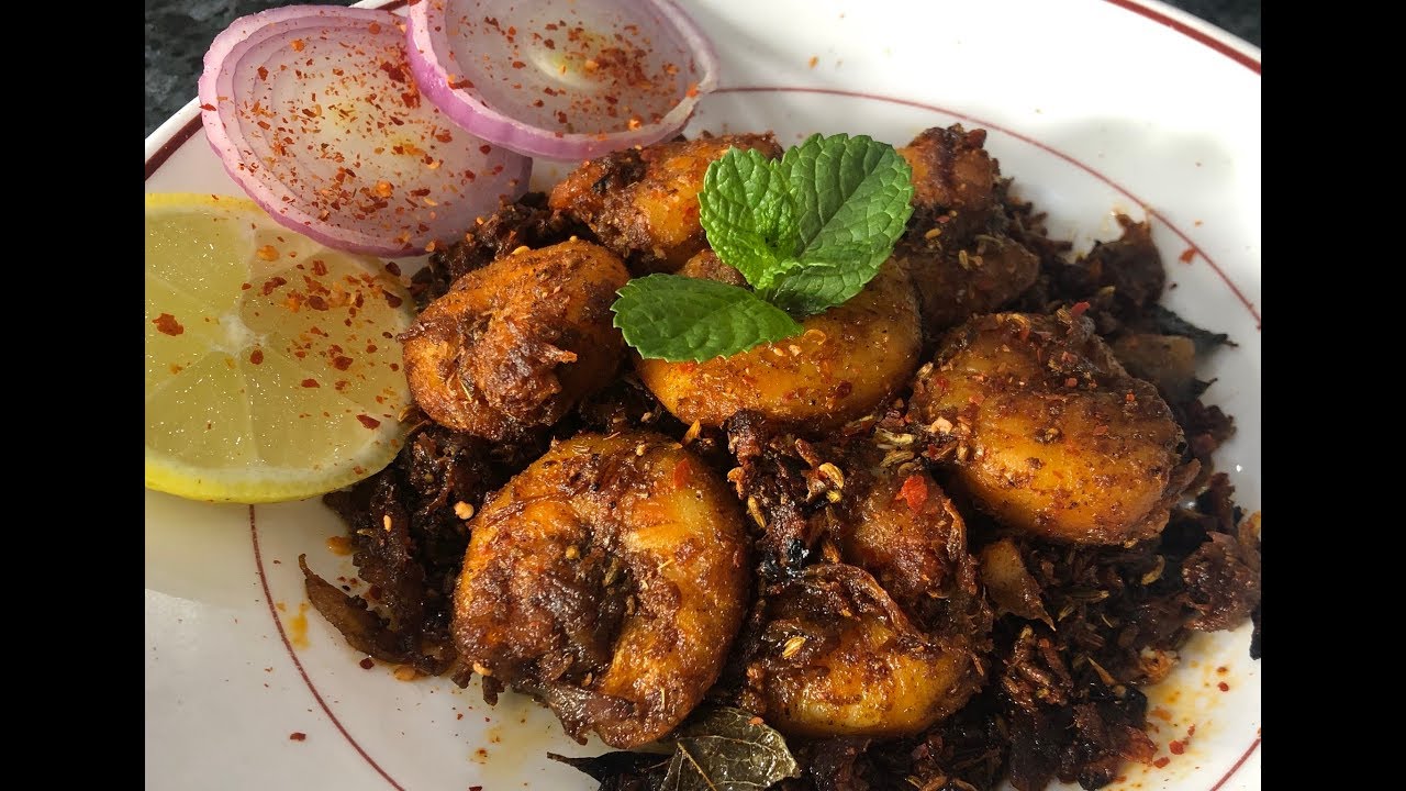 How To Make Jaffna Style Prawn Fry - யாழ்ப்பாண இறால் பொரியல் - YouTube