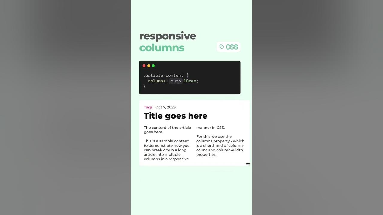 📐 "Master Responsive Columns in CSS3! 🌟💻||#shorts #short #viralshort #coding #webdesign #ai #fyp ...