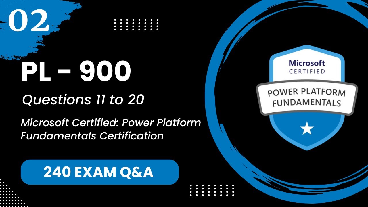 PL-900 Q&A #2 - Microsoft Power Platform Fundamentals - YouTube