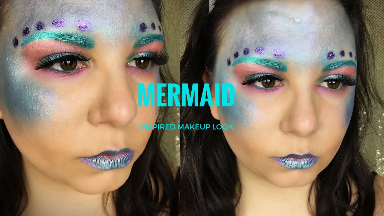 MERMAID INSPIRED MAKEUP LOOK | Ashley Carole - YouTube