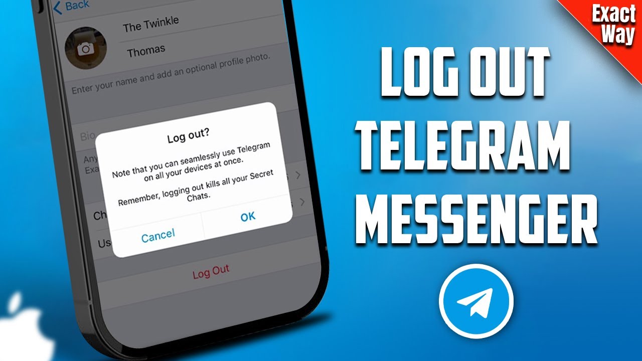 How to Log Out Telegram Messenger from ANY iPhone - YouTube