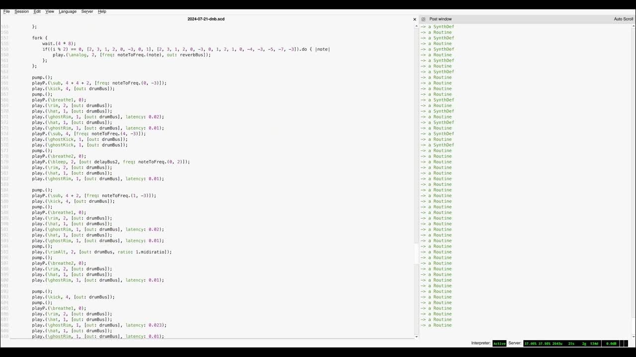 fully synthesized atmospheric dnb in SuperCollider - YouTube