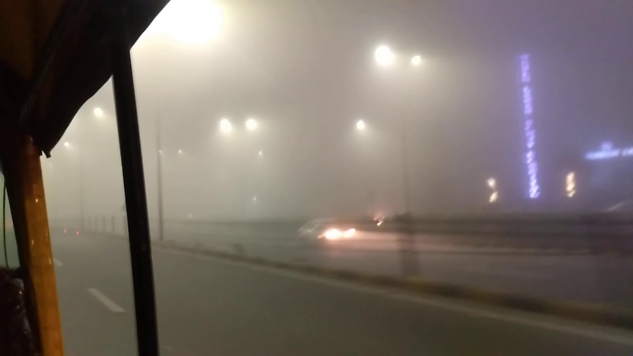 Dense fog in New Delhi - Gurgaon | rashid jorvee vlog - YouTube