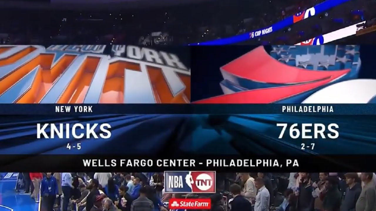 Knicks vs 76ers NBA On TNT Intro/Theme 11/12/24 | NBA 2024 - YouTube