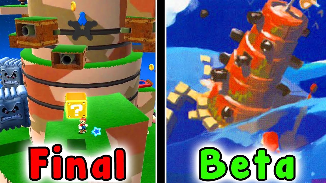 Super Mario Galaxy EARLY/BETA Concept Art Comparison - Beta SECRETS And ...