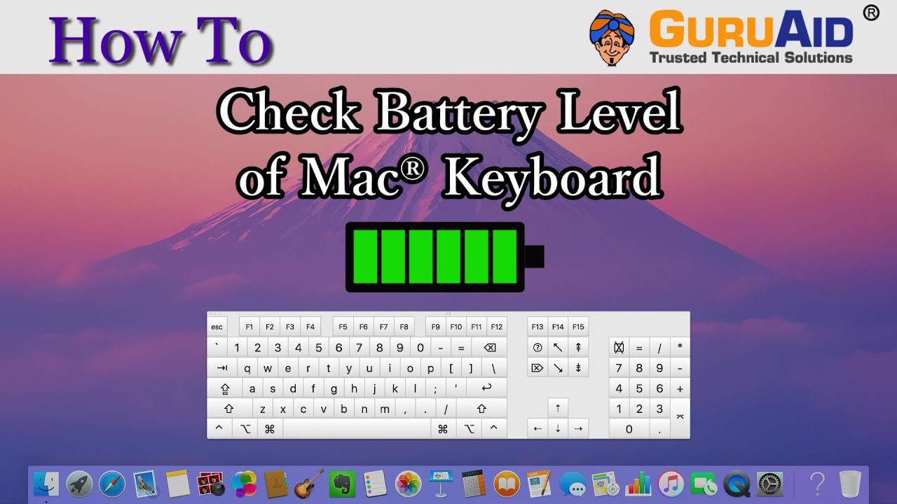 How to Check Battery Level of Mac® Keyboard - GuruAid - YouTube