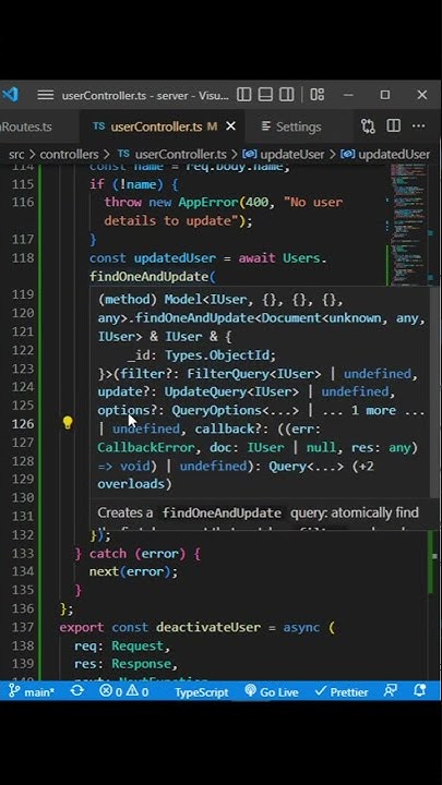 Include Certain Fields in Mongoose FindOneAndUpdate - YouTube