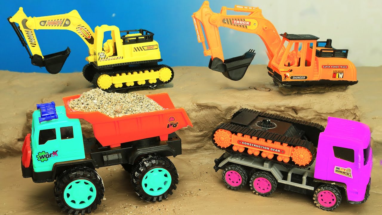 DIY Excavator Rescues Dump Truck Accident - DIY Mini Tractor - Fire ...