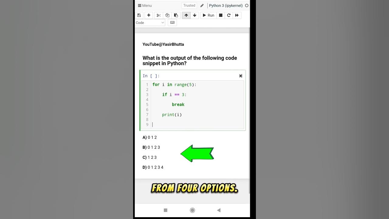 Python Quiz 6 Break Statement Quiz Can You Guess What This Python Code Does Pythonquiz 