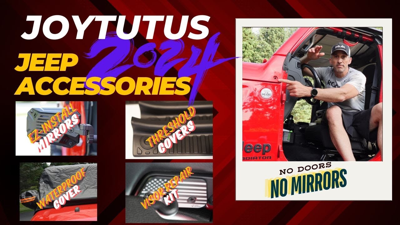 Joytutus Jeep Accessories Mirrors Cover Thresholds And Visor Repair Youtube