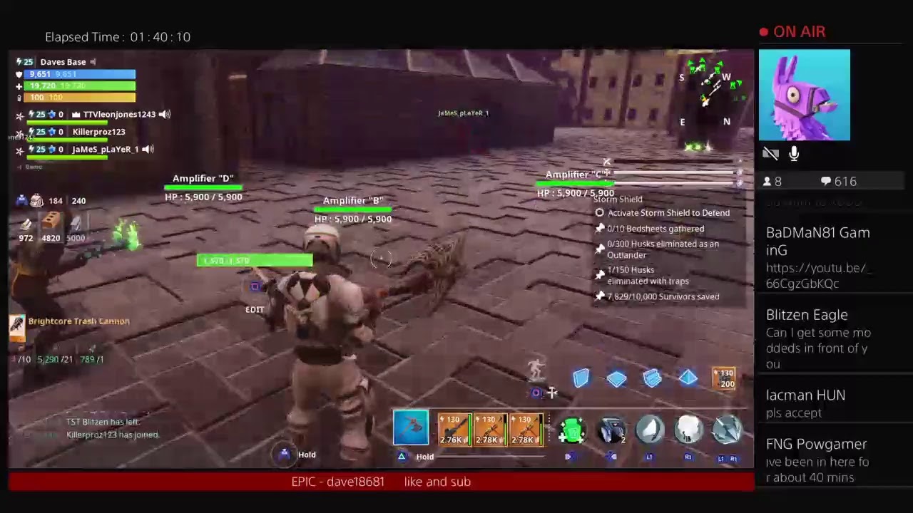 LIVE Fortnite STW Giveaway (BC, SB, Efficient, Traps ) Rejoins at 20 ...