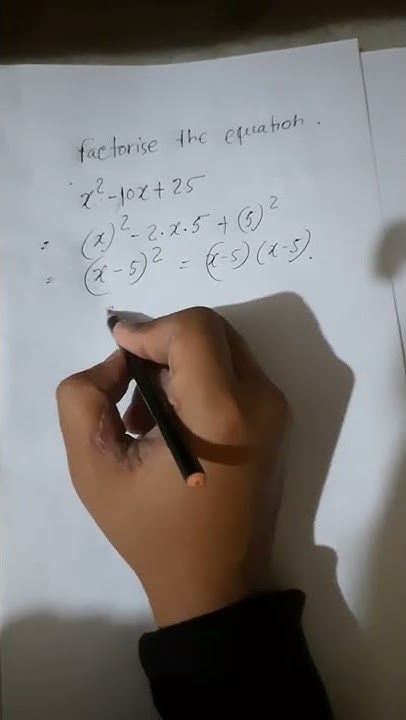 Factorise the equation X^2 - 10X+25 #mathsvideotech #factorisation - YouTube