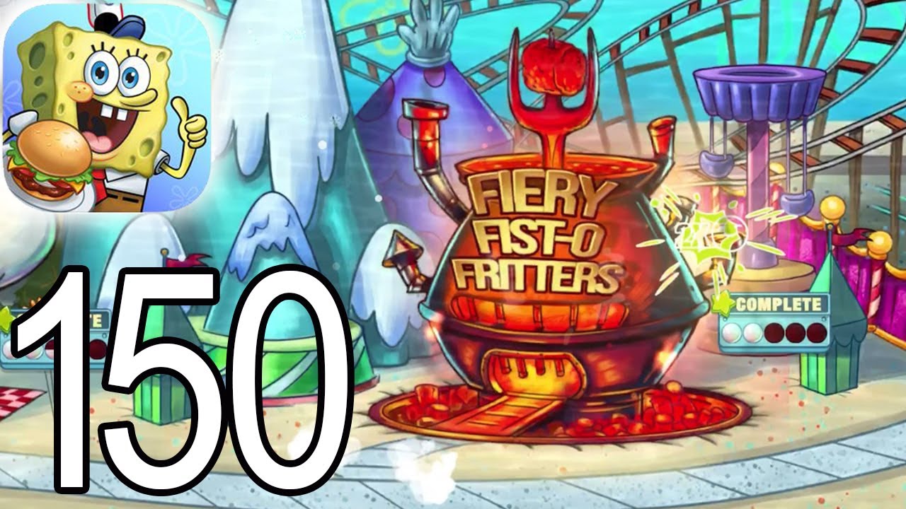 SpongeBob: Krusty Cook-Off - FIERY FIST O FRITTERS - Gameplay Video ...