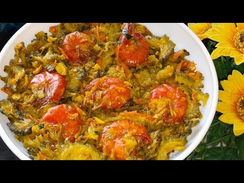 চিংড়ী দিয়ে করলা ভাজি | Korola Vaji | Sweet Bitter Gourd Fry|bitter ...